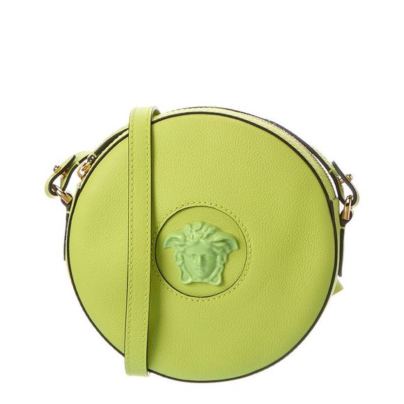 Versace | Bags | Versace La Medusa Leather Camera Bag Green | Poshmark
